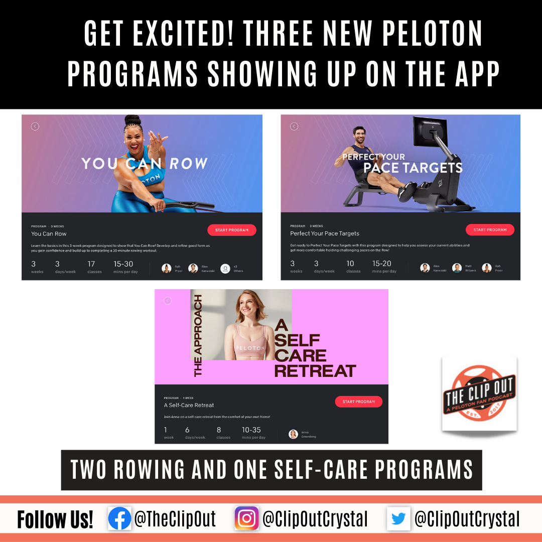 Three New Peloton Programs Showing Up on the App