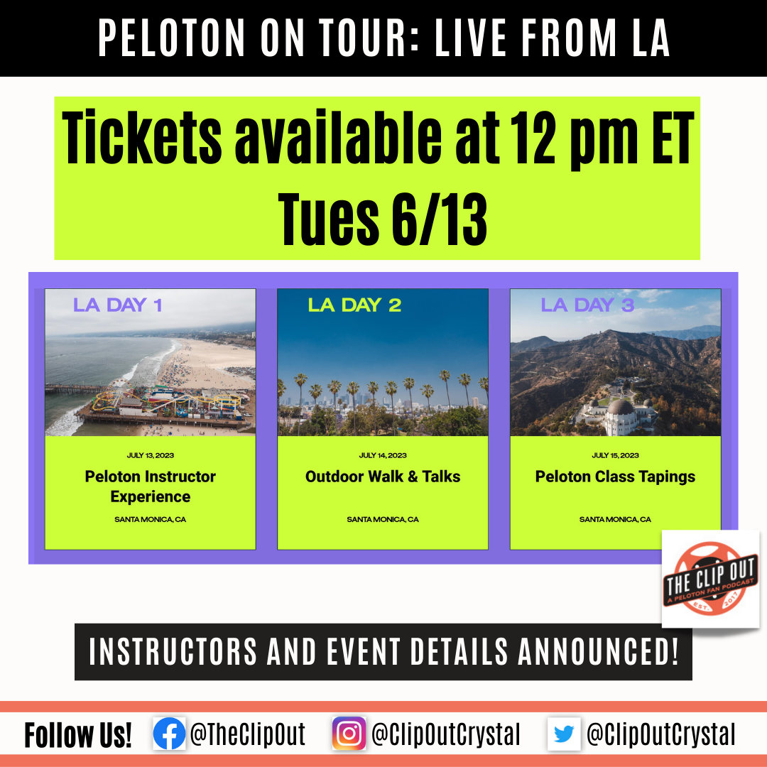 Peloton On Tour Los Angeles instructors and events announced! - The ...